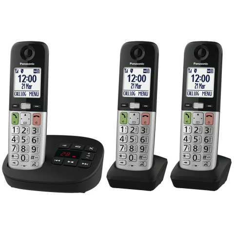 Panasonic Big Button Triple Phones With Answerphone - E B Marsh & Son Ltd